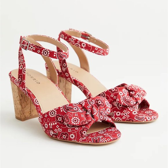 torrid | Shoes | Torrid 95 Red Bandana Print Tapered Heel | Poshmark